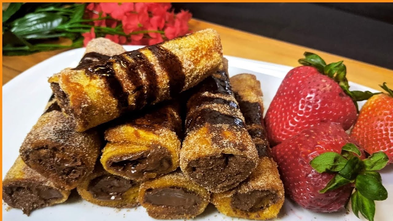 Nutella Stuffed Bread Rolls | Nutella French Toast Recipe | Pakistani ...
