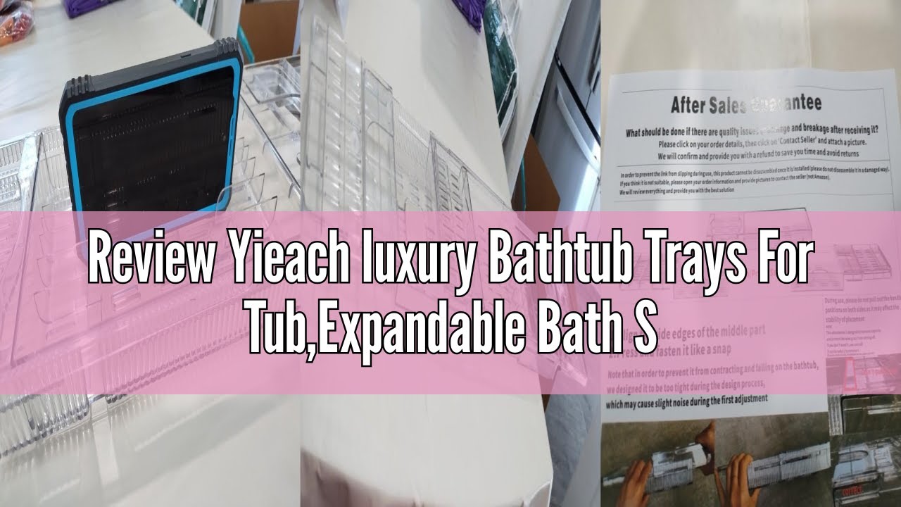 Review Yieach Iuxury Bathtub Trays For Tub,Expandable Bath Shelf Over ...