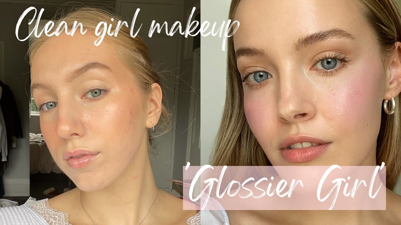 'Glossier Girl' For Acne 🌸 | Clean Girl Makeup Look - YouTube
