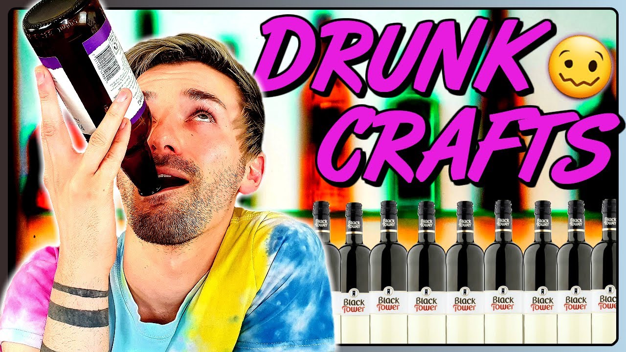 Drunken Craft Time | Upcycled Wine Bottle Ideas | Drunk Crafts - YouTube