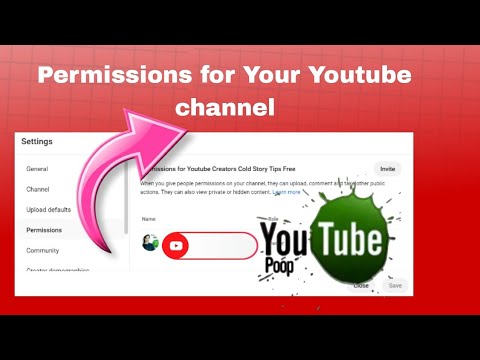 Permissions for your YouTube channel settings - YouTube