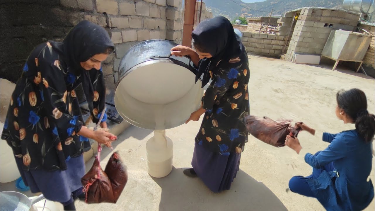 Making Local Kashk(Local butter) Step-by-Step Traditional Recipe ...