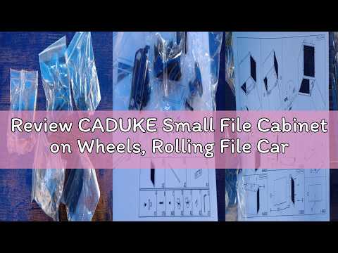 Review CADUKE Small File Cabinet on Wheels, Rolling File Cart with Lid, Hanging Filing Cabinets Orga