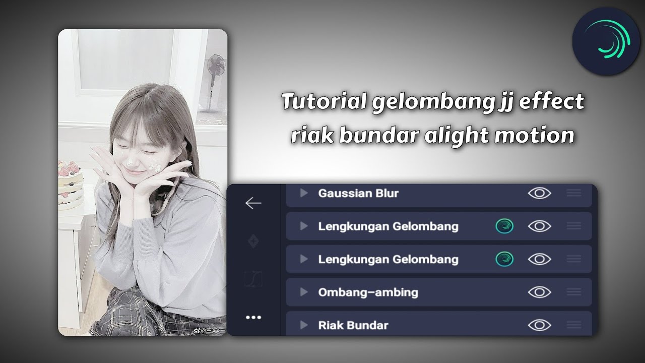 Tutorial gelombang jj effect riak bundar yang lagi viral || Alight ...