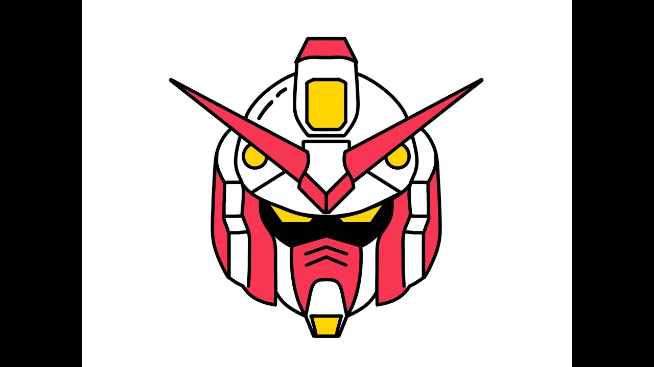How to Draw GUNDAM HEAD - YouTube