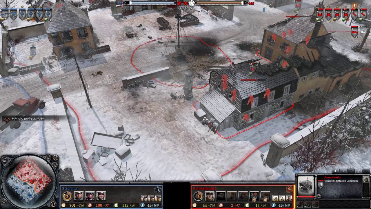 Company of Heroes 2 - #106 Scruffman (OKW) vs Panzerfaust91 (Soviet ...