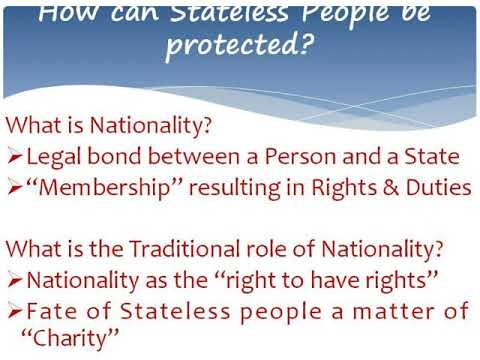 STATELESS PERSON 1 -Public International Law - YouTube