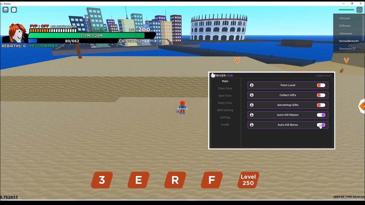 Roblox SAITAMANIA script (AutoFarm Mobs, AutoCollect Gifts, Auto Meteor Attack, Auto Boros ...