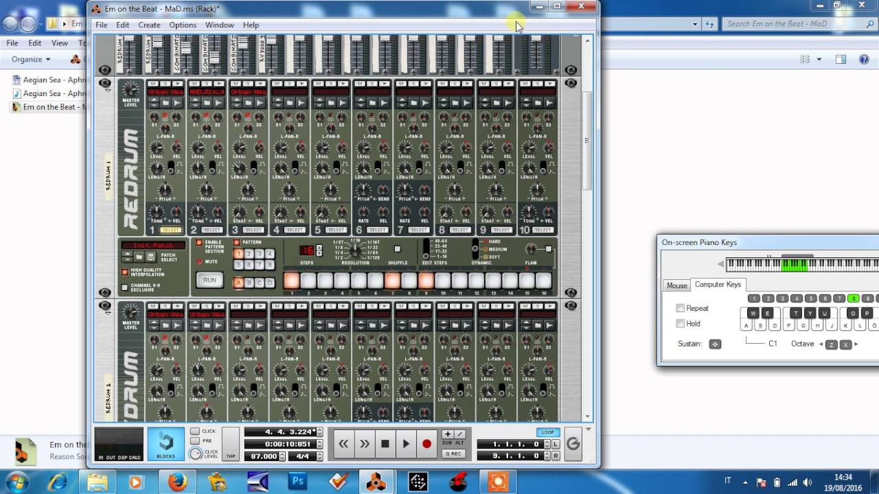 Beats For Fun with Reason 5. Basic Hip Hop beat with sample. - YouTube