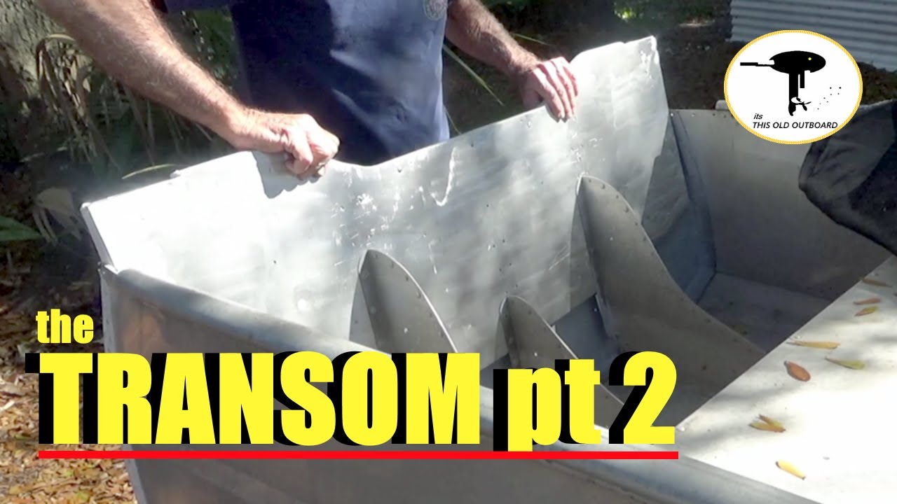 Aluminum Boat Transom Repair pt 2 / THIS OLD OUTBOARD - YouTube