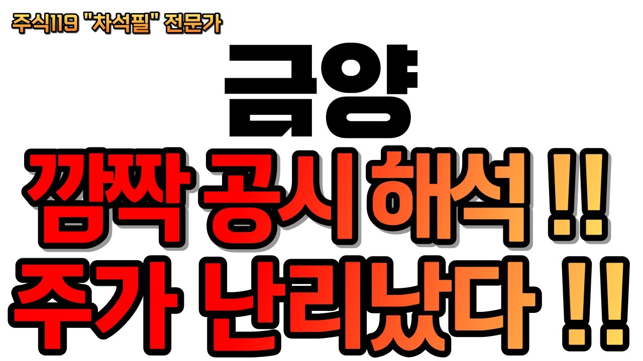 금양 금양 깜짝 공시 해석 바로 하겠습니다 다음주 주가 난리났네요 금양 금양주가전망 금양주가 금양대응전략 금양주식전망 2차전지 배터리
