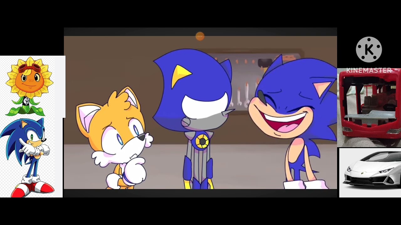 sonic,solar flare, white lambo and red bus react to fresh metal made by ...