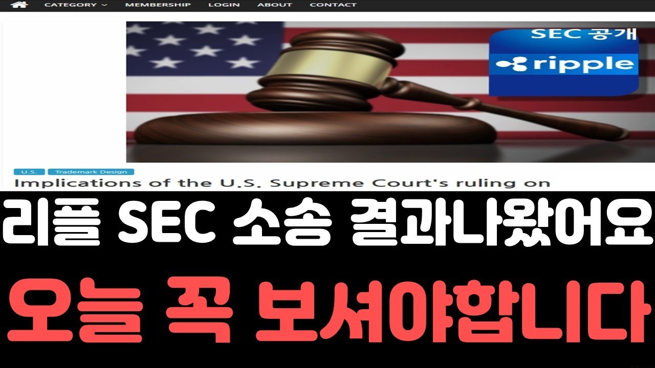 리플전망 속보 실시간 리플과 Sec와의 재판 소송에 대한 결과가 나오고 있습니다 오늘 영상은 꼭 보셔야합니다 리플전망 리플호재 리플급등 리플코인 리플소송
