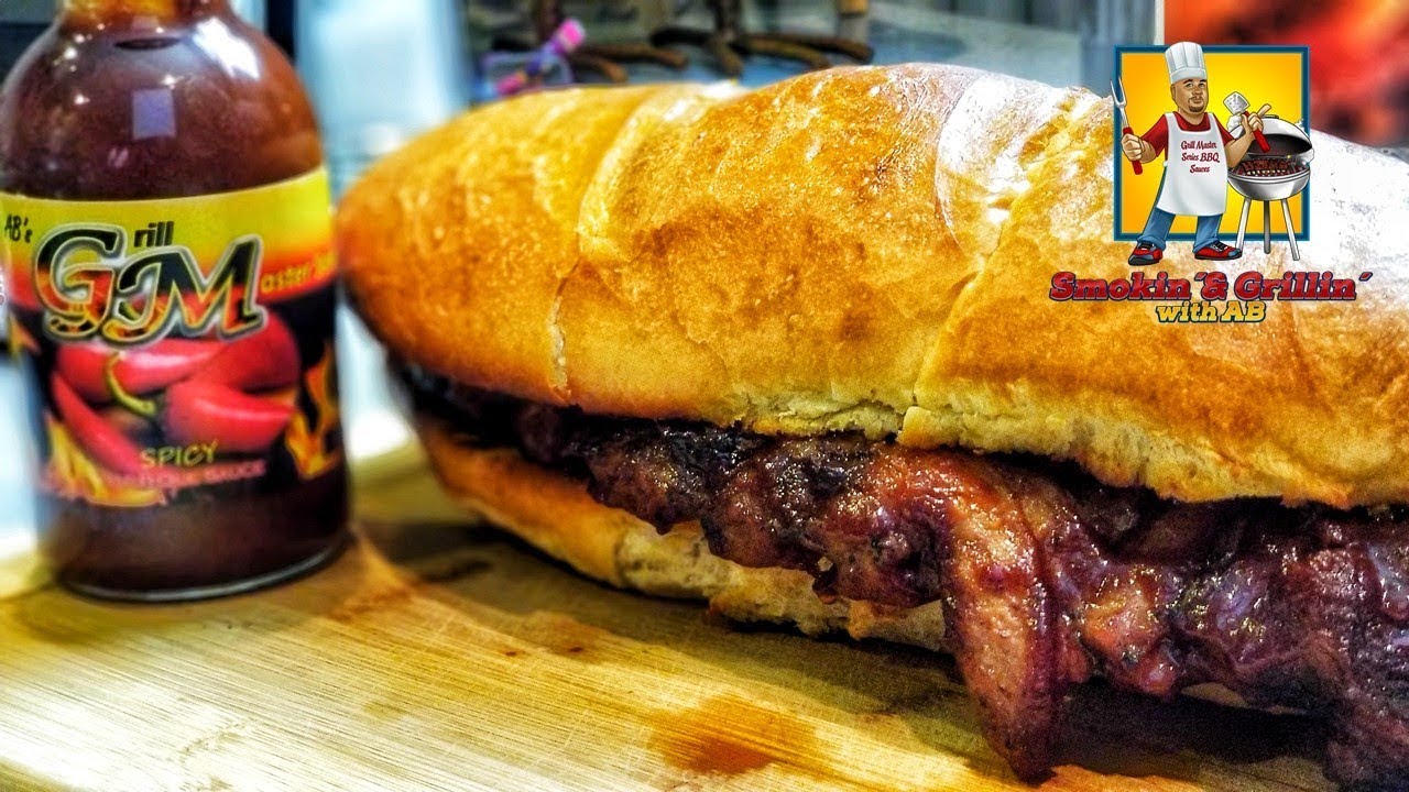 Boneless BBQ Rib Sandwich baby back ribs - YouTube