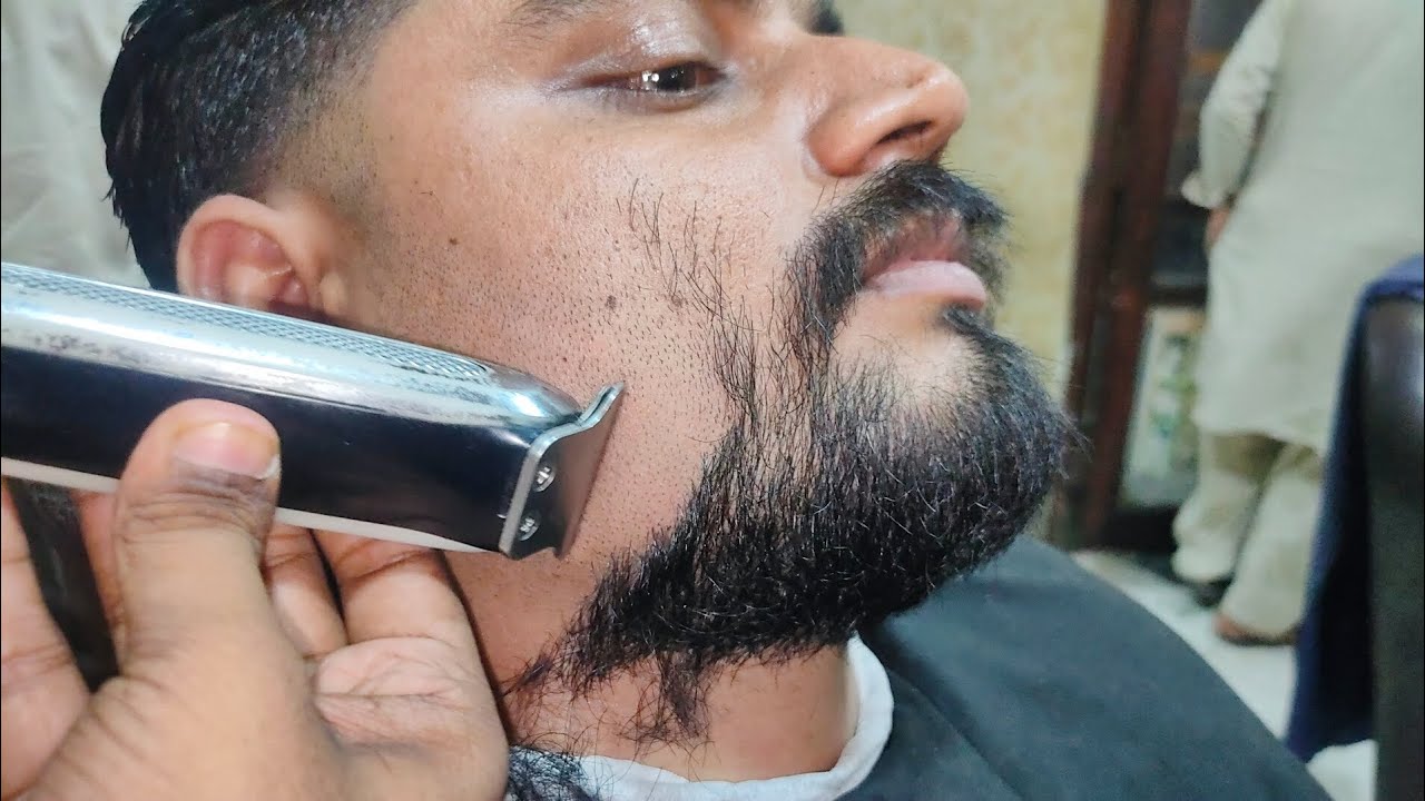 ASMR BARBER - BIG 5 Months Traditional Shave with Trimmer - ASMR Fast ...