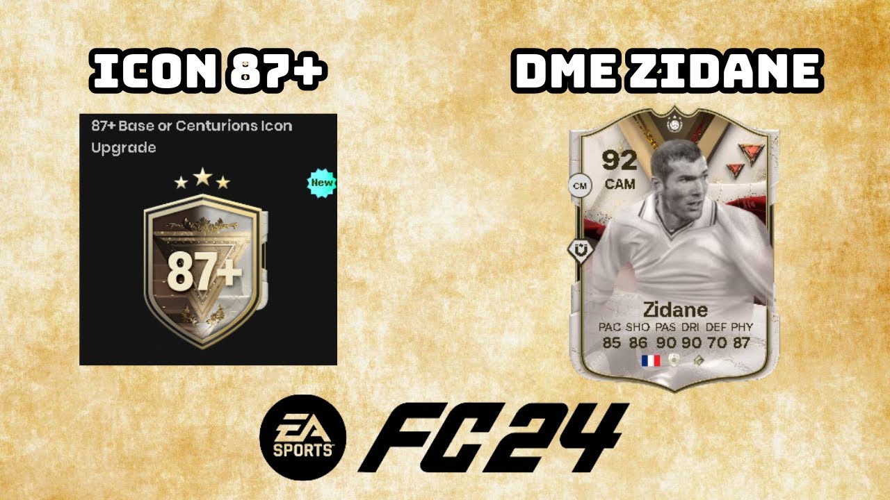 EA SPORTS FC 24 ULTIMATE TEAM | DME ZIDANE + MELHORIA ICON 87+ - YouTube