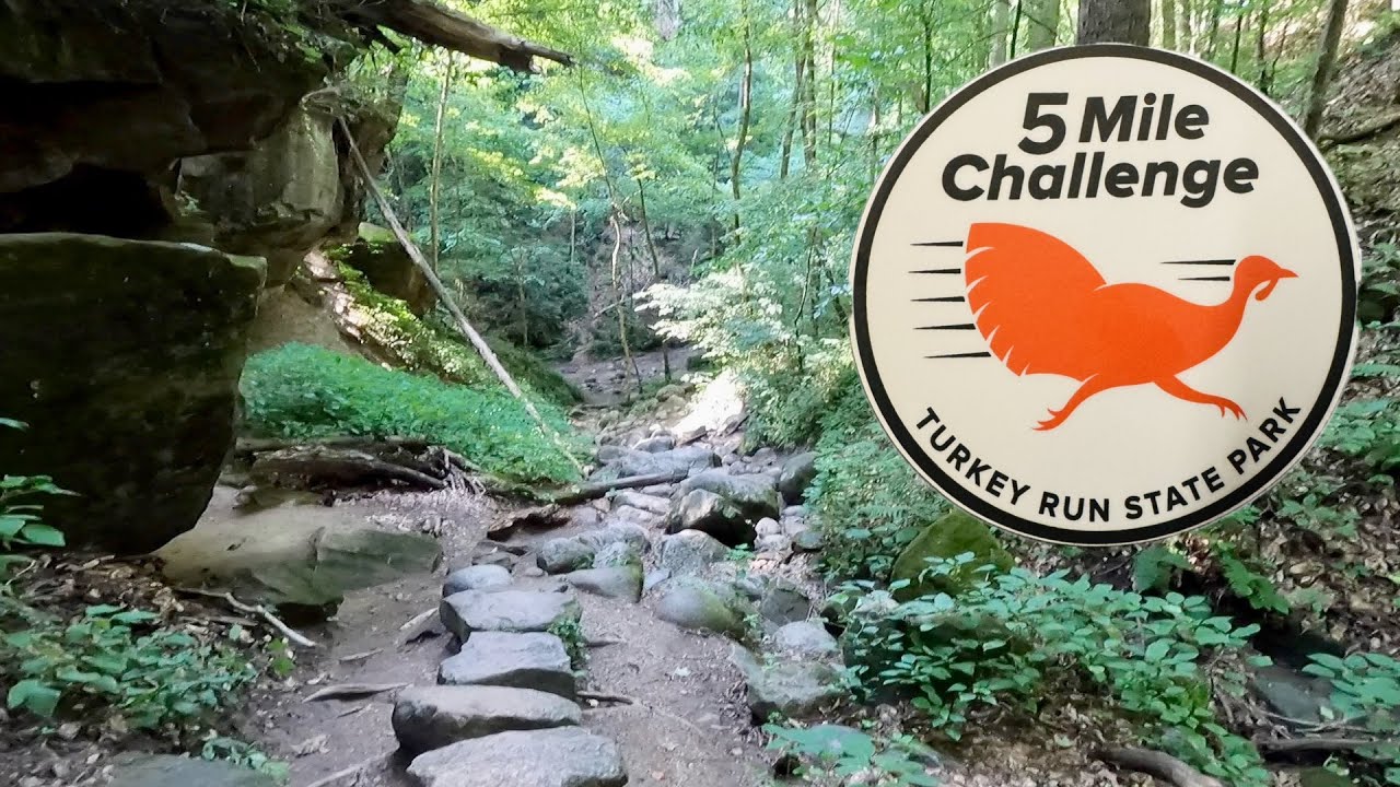 Hiking the Turkey Run State Park "5 Mile Challenge" - YouTube