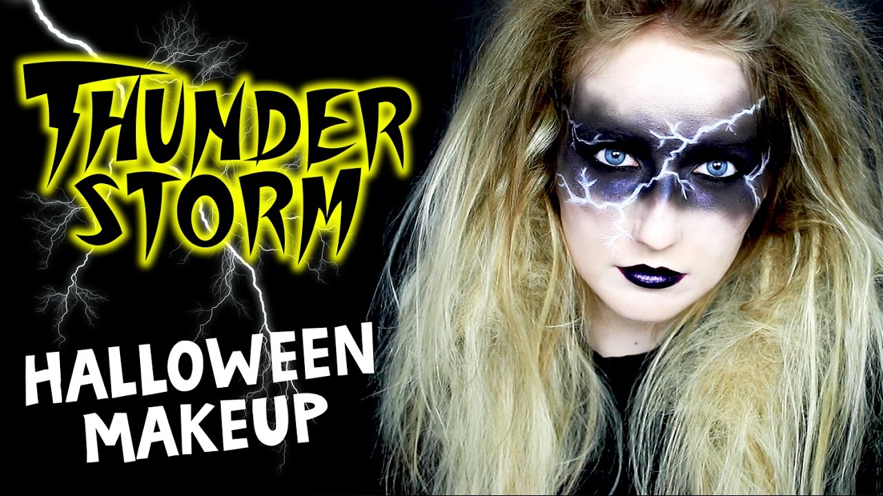 THUNDERSTORM HALLOWEEN LAST MINUTE MAKEUP TUTORIAL - TheBeauty2go - YouTube