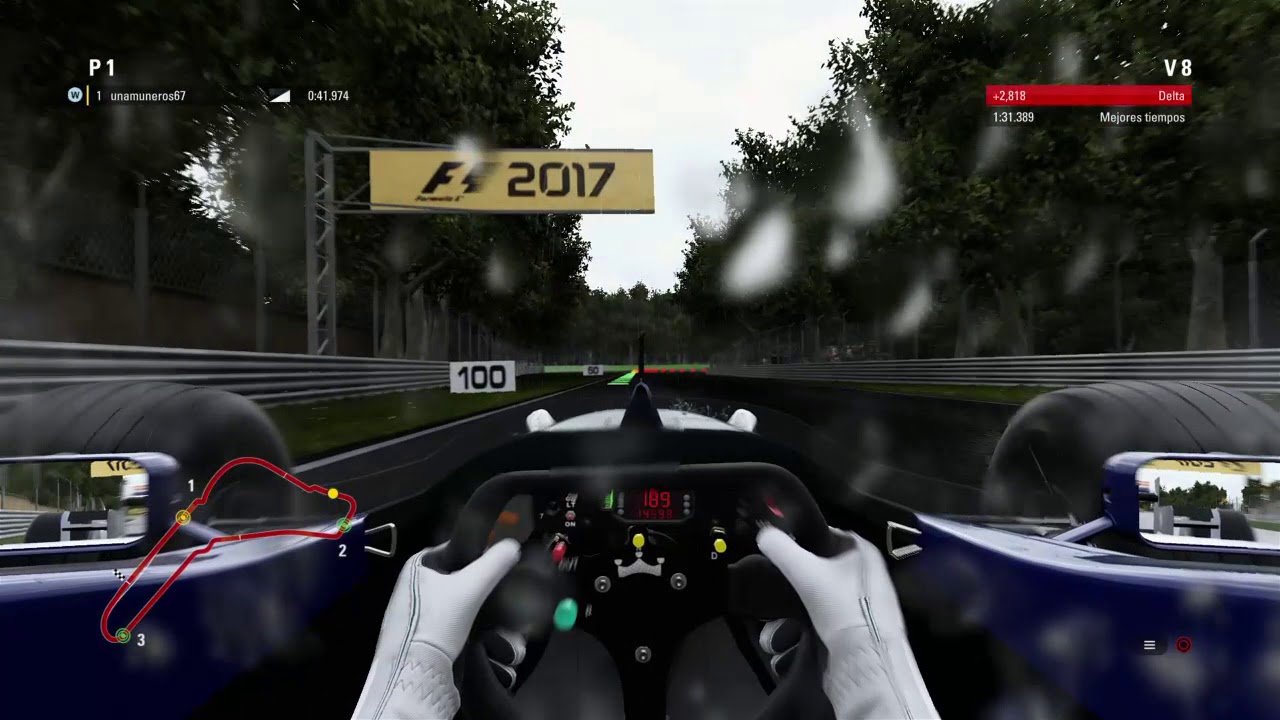 F1 2017 WILLIAMS FW18 - 1996 - MONZA - WET - COCKPIT - YouTube