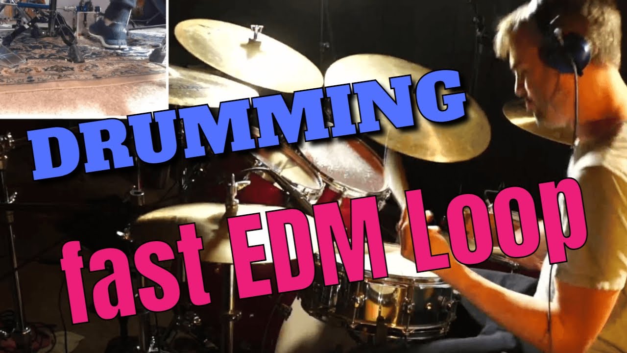 Drumming on Fast EDM Loop (143bpm) - YouTube