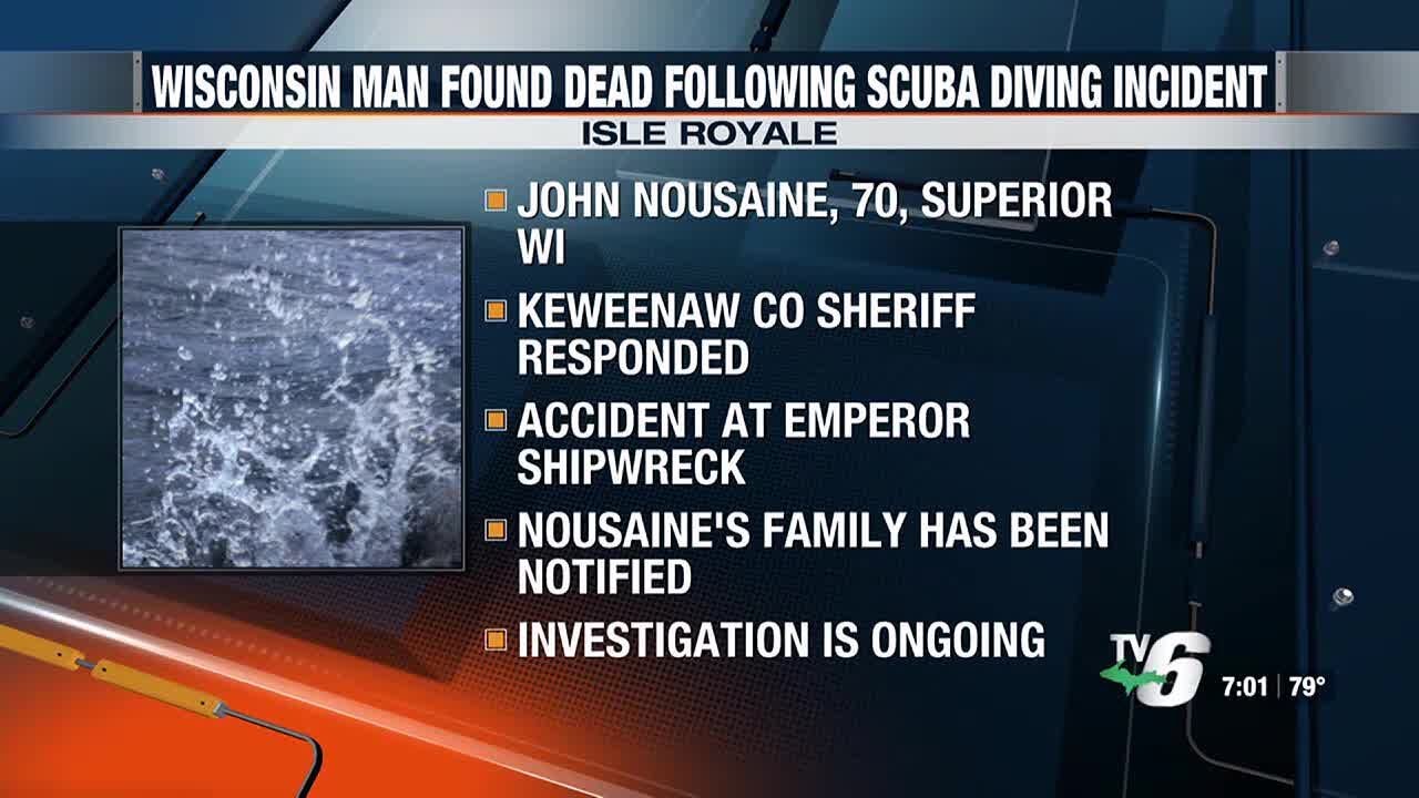 Wisconsin man found dead off of Isle Royale shore during shipwreck dive ...