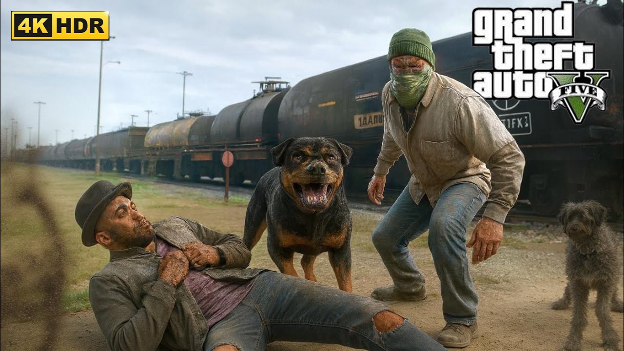 GTA5: CHOP | Franklin, Lamar, and Chop Track Down D | 4K HDR | Mission ...