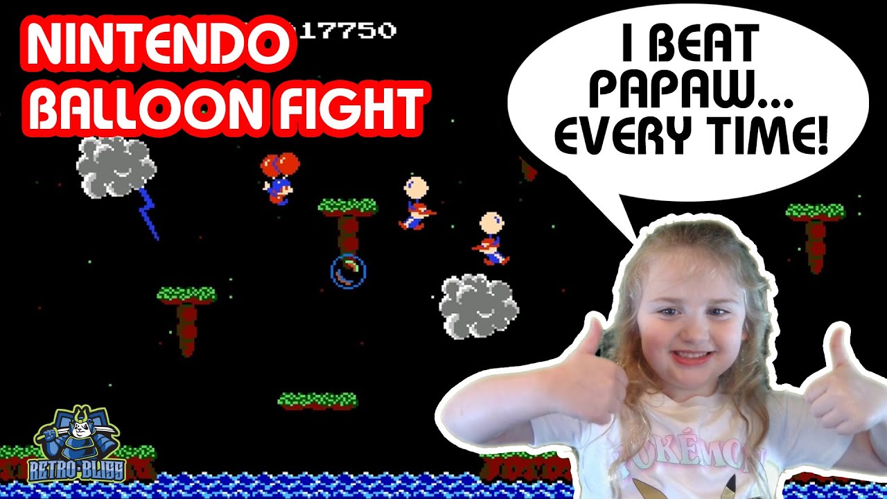 Epic Nintendo BALLOON FIGHT Battles with My Granddaughter Moria! - YouTube