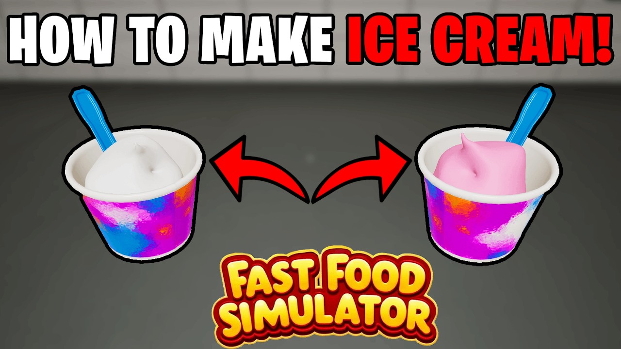 HOW TO MAKE ICE CREAM IN FAST FOOD SIMULATOR (FULL GUIDE TUTORIAL ...
