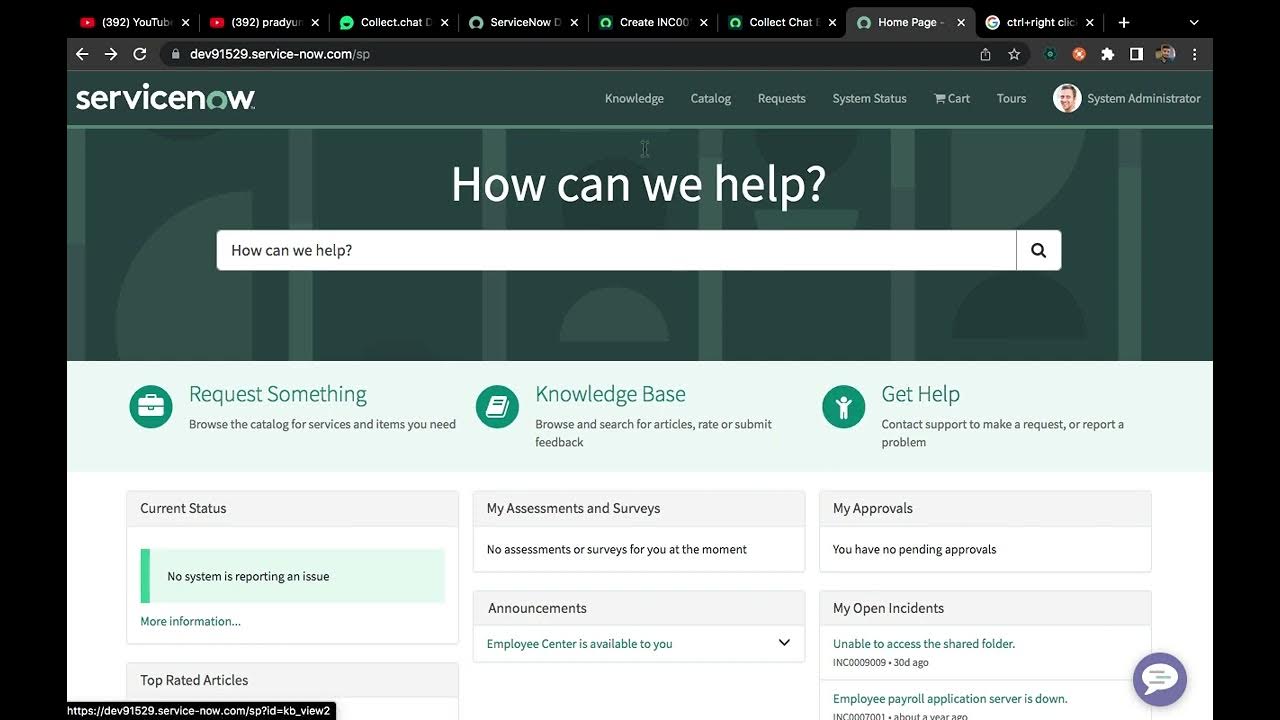 ServiceNow and Chatbot Integration Free - YouTube