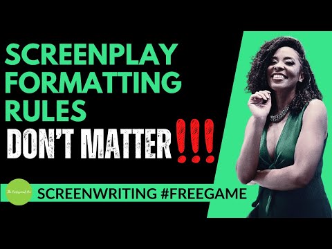 Screenplay Formatting Rules DON'T MATTER!! - YouTube