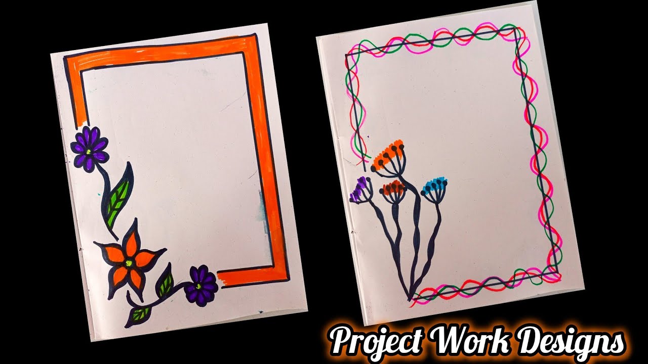 Easy & Simple Front Page Design For School Project/Border Design For ...