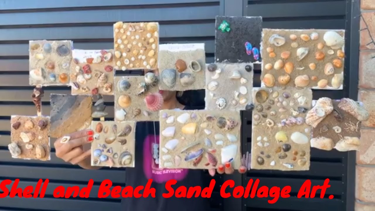 KRAFTS BY KEER - Shell and beach sand collage art.. - YouTube