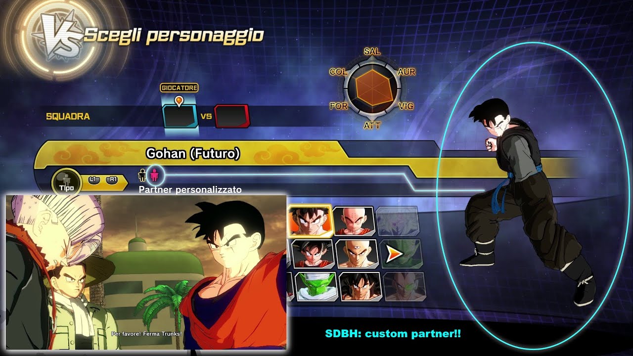 Future Gohan (Roster character Update + custom partner SDBH version ...