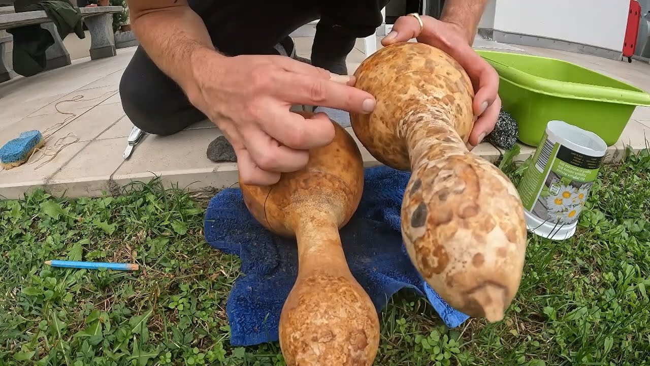 Making the instruments of capoeira - the cabaça for the berimbau - YouTube