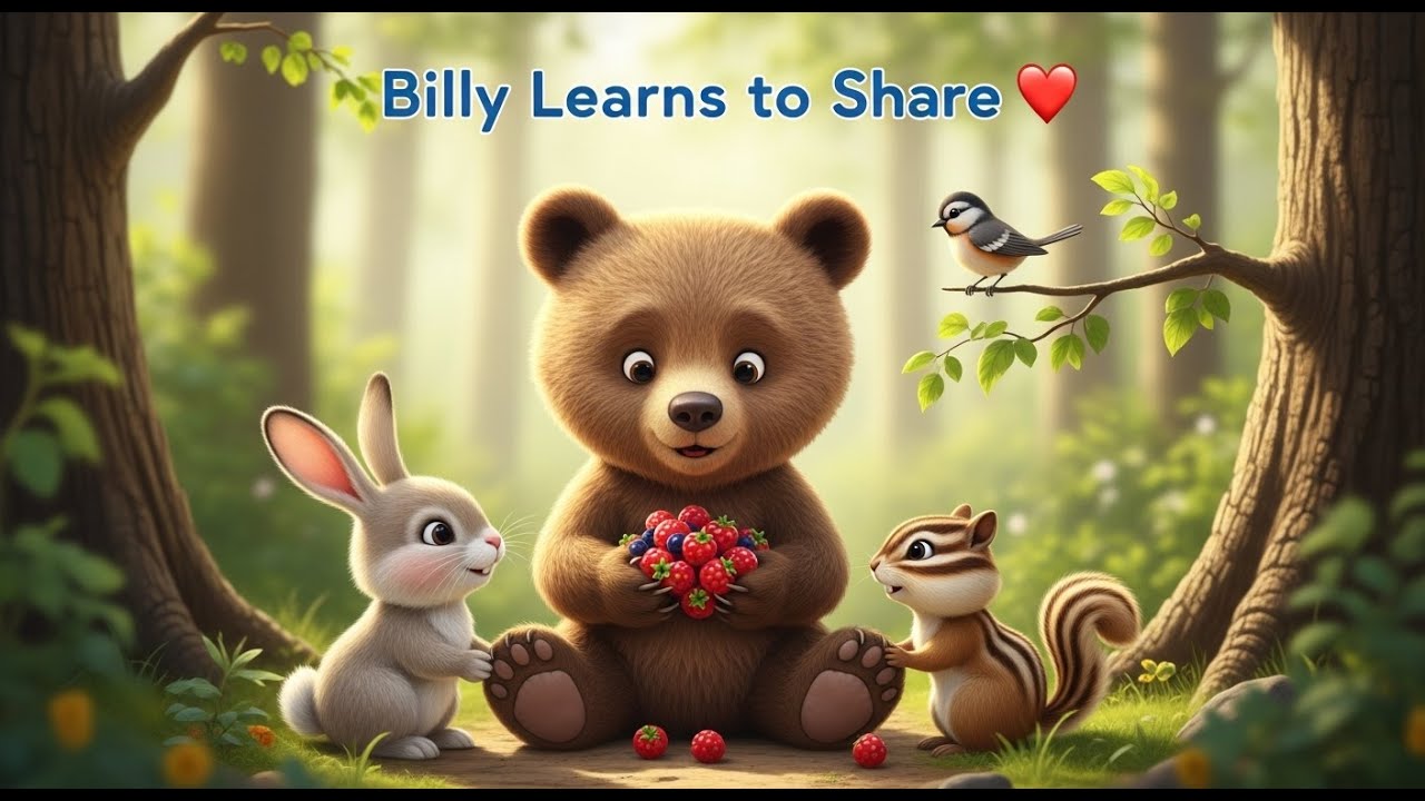Billy the Bear Learns to Share | Kindness Story for Kids - YouTube