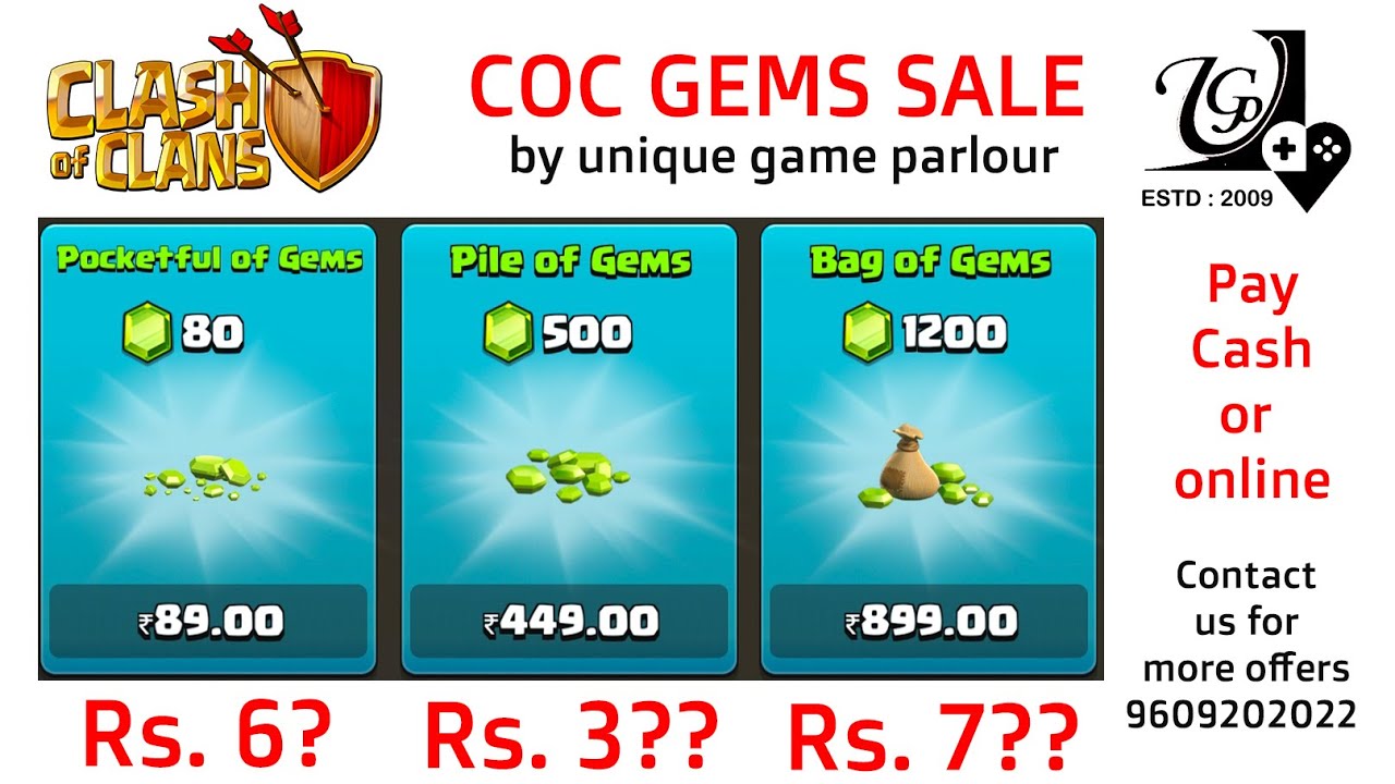 Clash of Clans Double GEMs Top-Up Offer | COC TopUp Shop Siliguri ...