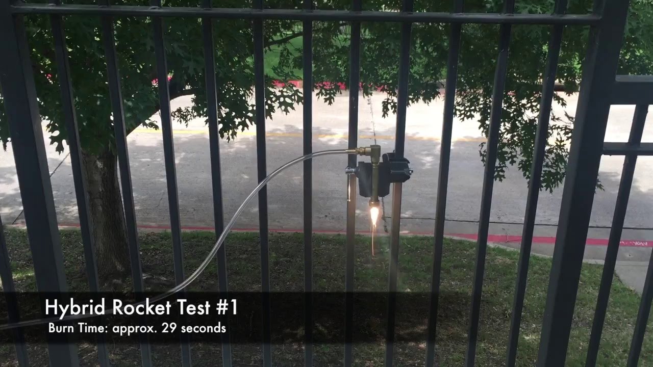 Hybrid Rocket Engine Test #1 - YouTube