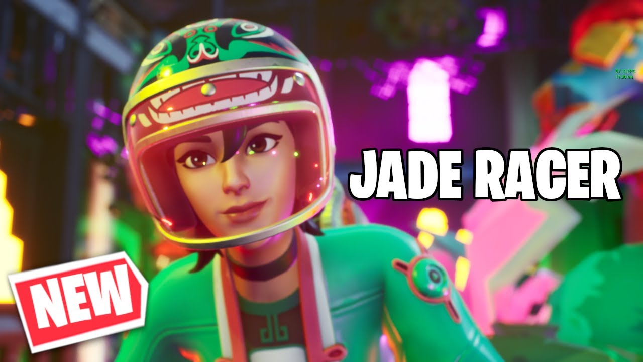 *NEW* JADE RACER SKIN GAMEPLAY - FORTNITE NEON SLICE - YouTube