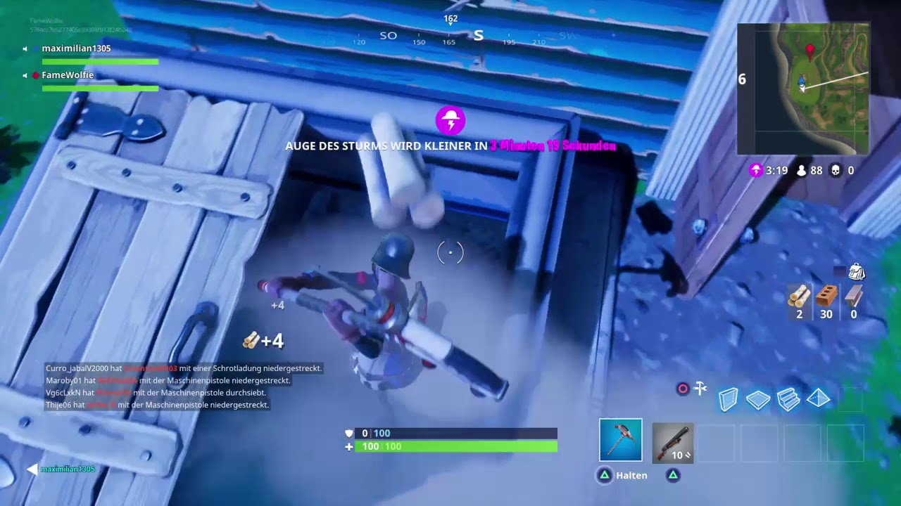 Meine Erste Fortnite Runde Youtube