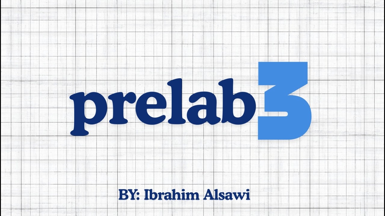 Java Lab 3 Pre-Lab | Zarqa University - YouTube