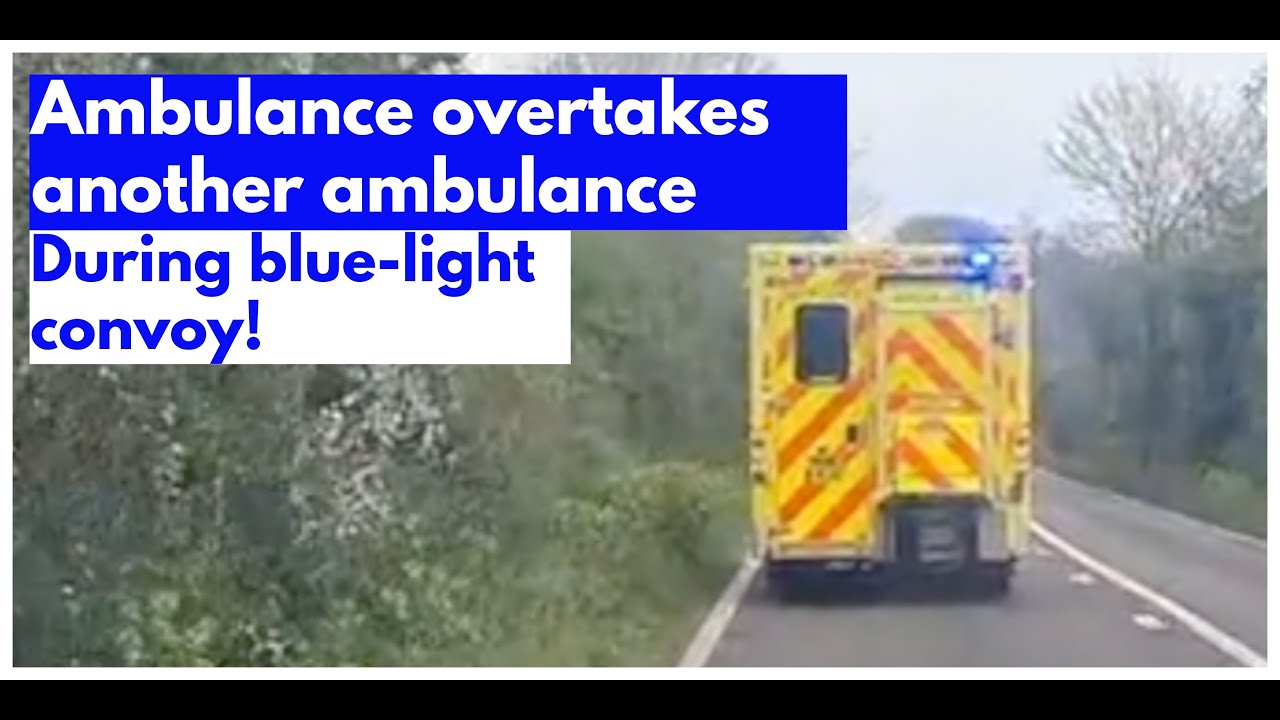 Emergency Ambulance Overtakes Another During Impromptu Blue-Light ...