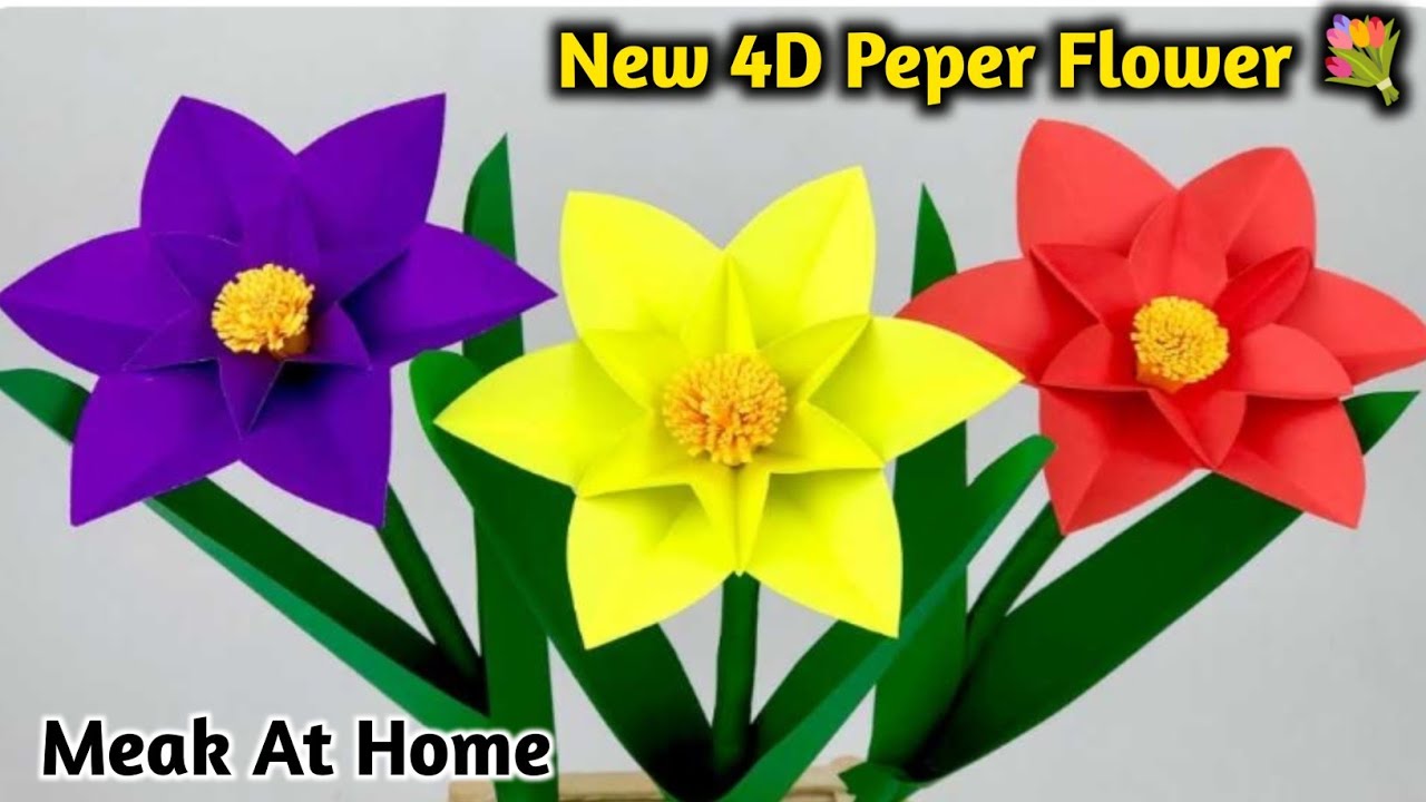 New 4d Paper Flower 💐 #flower #artwork - YouTube