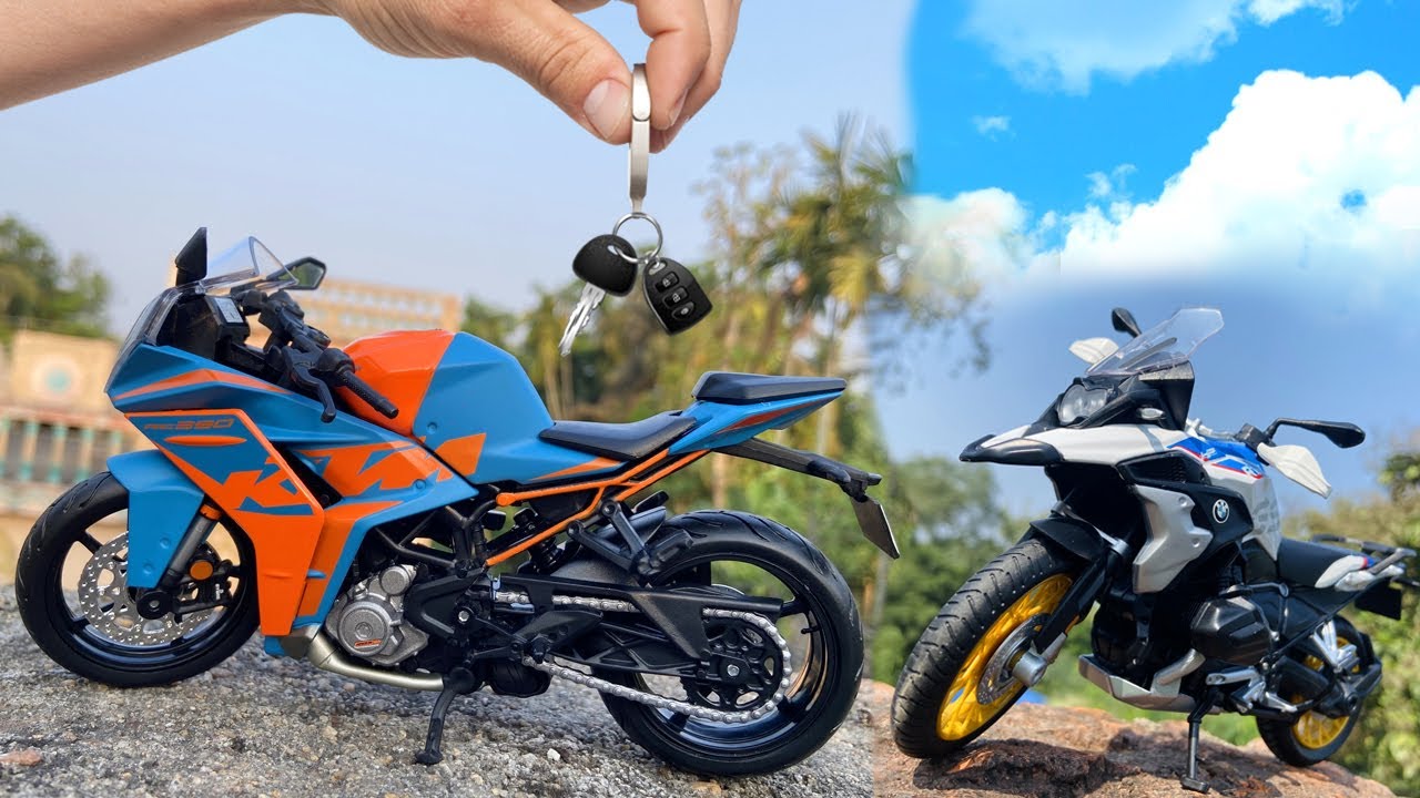 Unboxing of Scale 1/12 Model BMW R 1250 GS | KTM RC 390 | Miniature ...