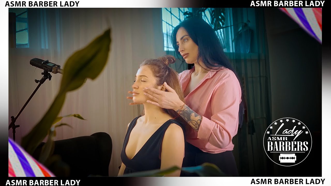💈 ASMR Face Massage by Barber Lady Helen - YouTube