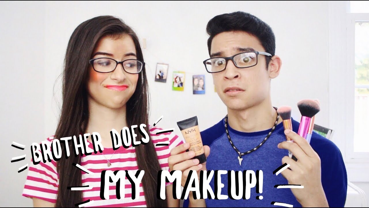 BROTHER DOES MY MAKEUP CHALLENGE! | MEET MY BROTHER - YouTube
