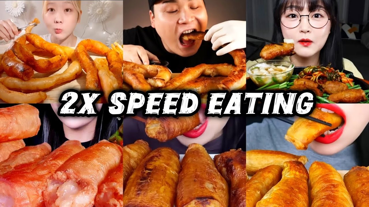 Daechang Crispy and Juicy Mukbang | ASMR 2× Speed Eating Show - YouTube