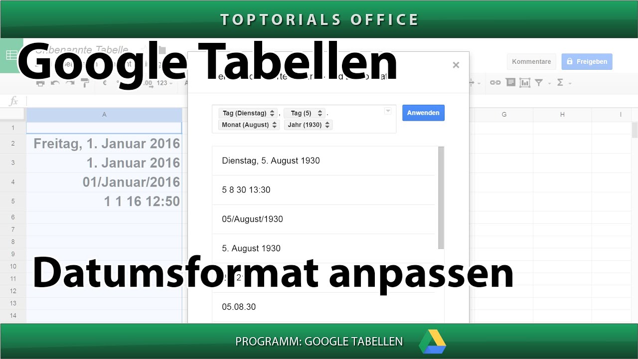 Datumsformat Anpassen Google Tabellen Spreadsheets YouTube datumsformat-anpassen-google-tabellen-spreadsheets-youtube