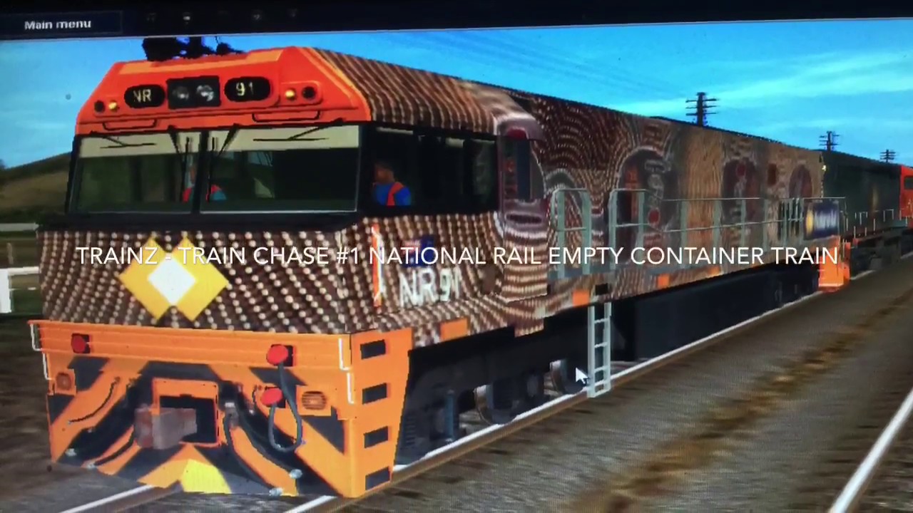 Trainz - Train Chase #1 National Rail Empty Container train - YouTube