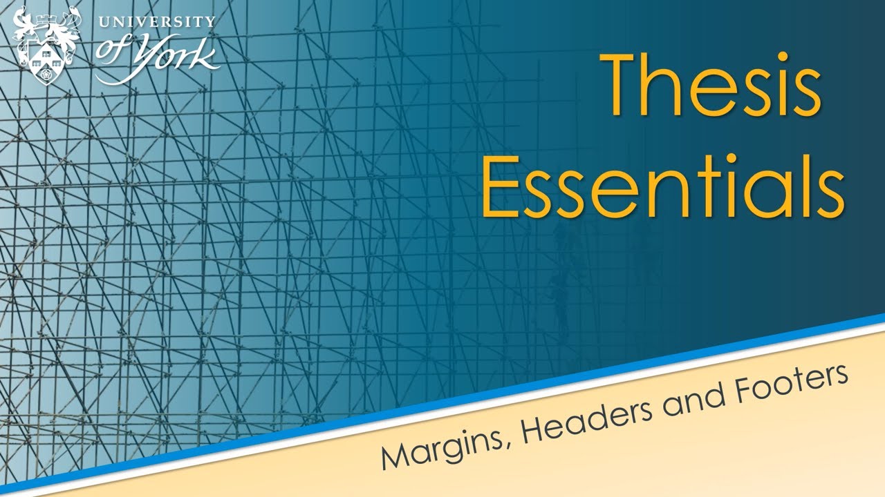 Margins and Footers: Thesis Essentials 1/4 - YouTube