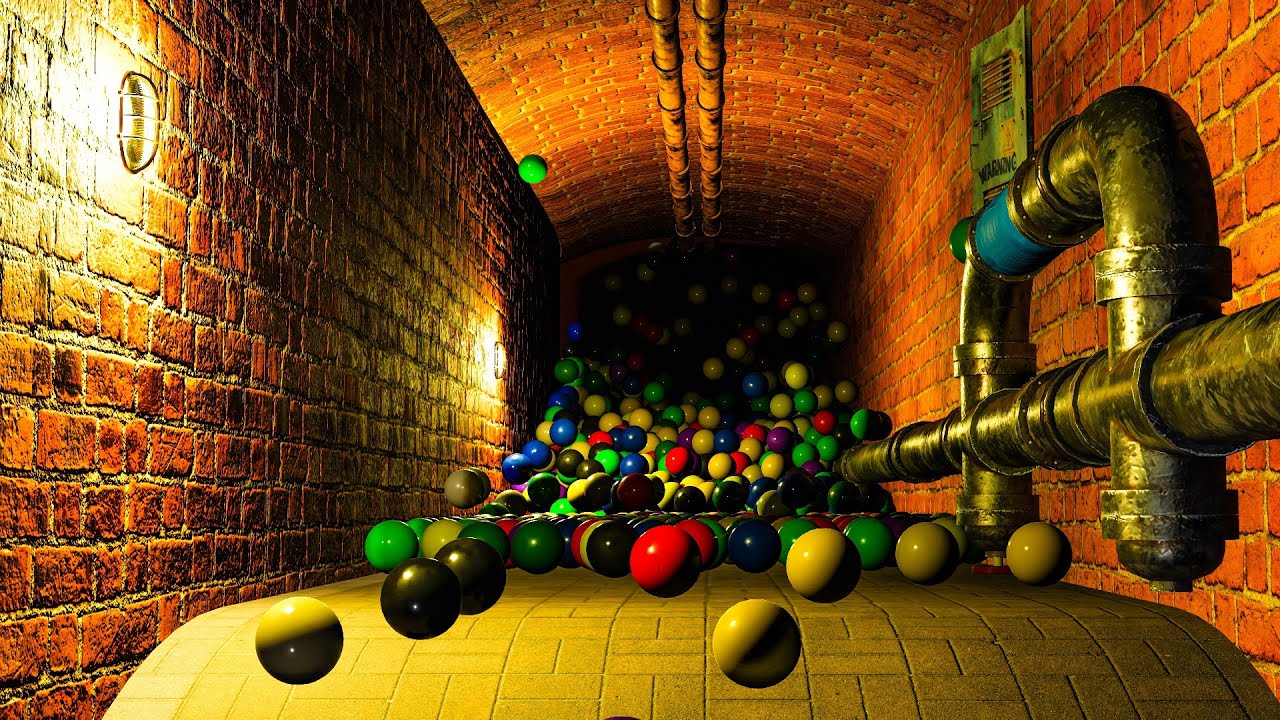 Satisfying 10,000 Colorful Balls Explode from the Dark Tunnel #video - YouTube